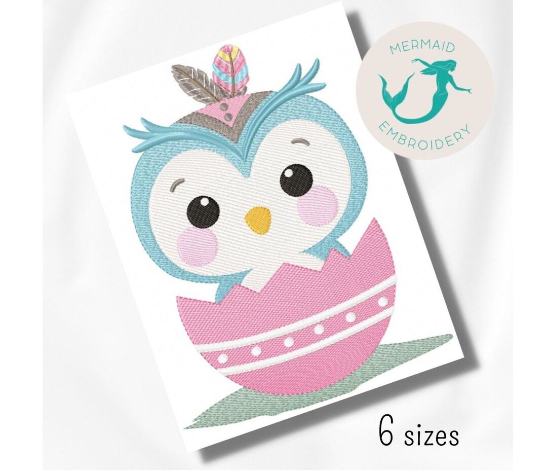 Eule Stickdatei, Stickdatei Eule, Stickdatei Eule, Stickdatei Eule, - Etsy.de