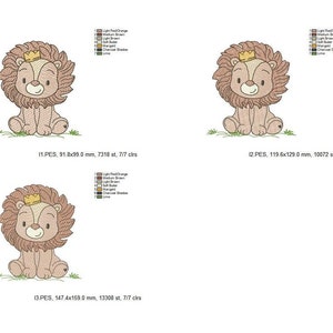 Lion Cute Embroidery Design, Baby Embroidery Design Machine, Animals ...