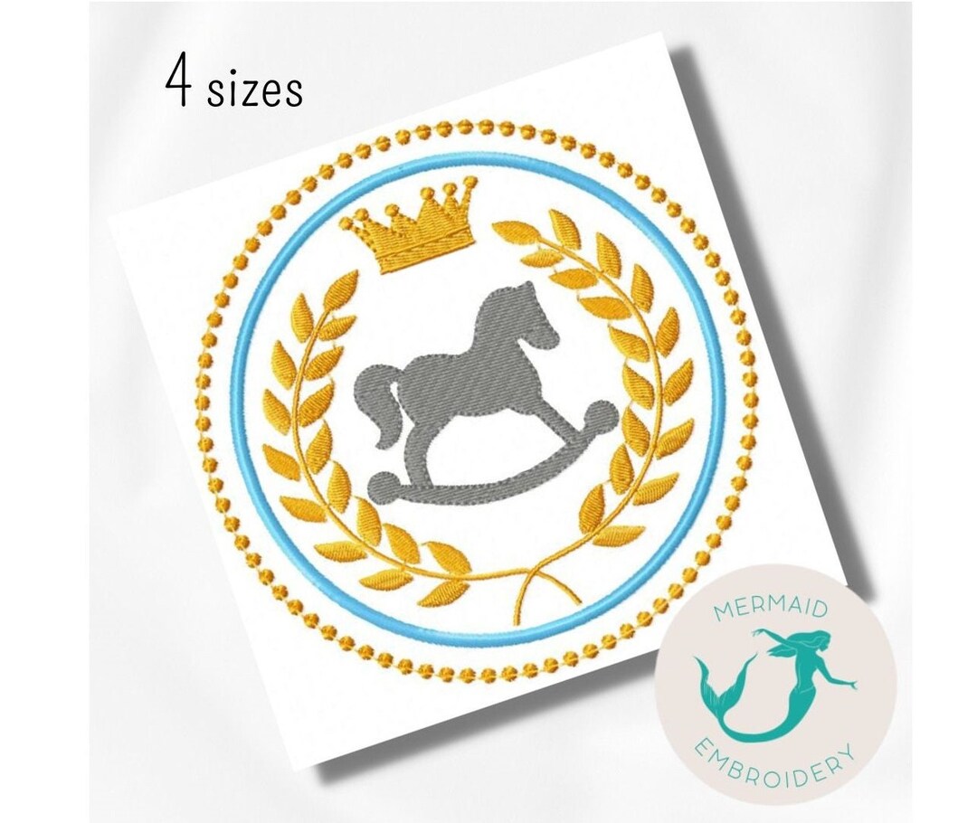 Cute Horse Crown Embroidery Design, Baby Embroidery Design Machine ...