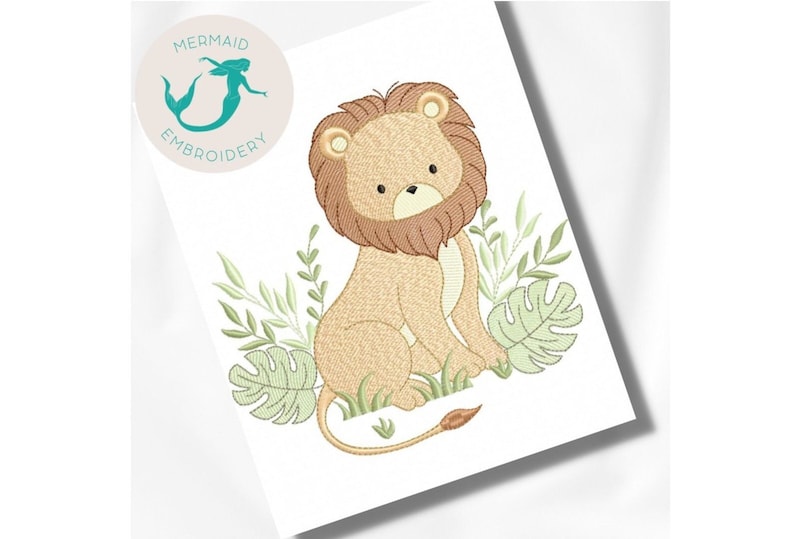 Sweet Lion Embroidery Design, Animals Embroidery Design Machine, Baby ...