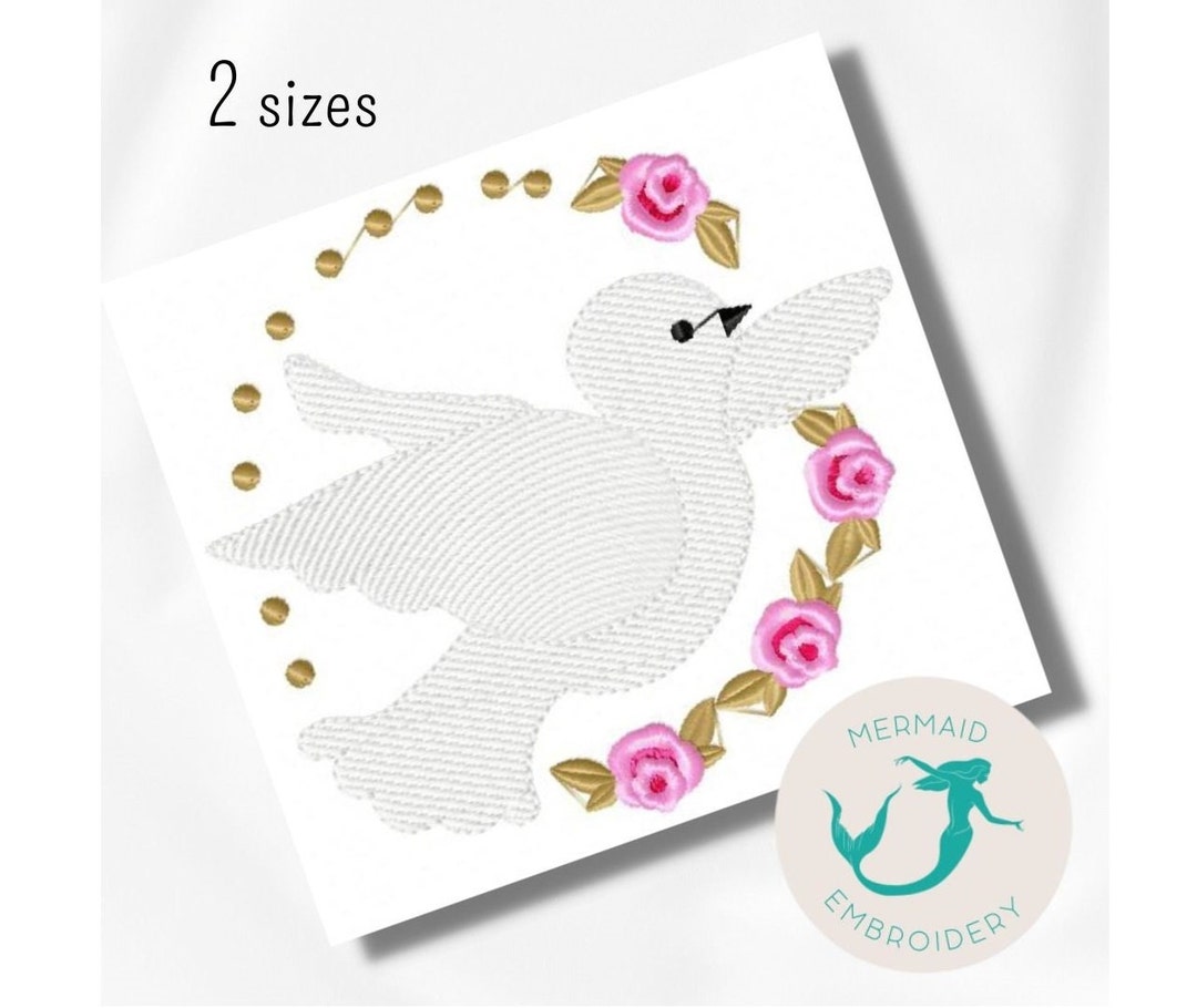 Peace Dove Embroidery Design Birds Embroidery Design Machine Dove ...