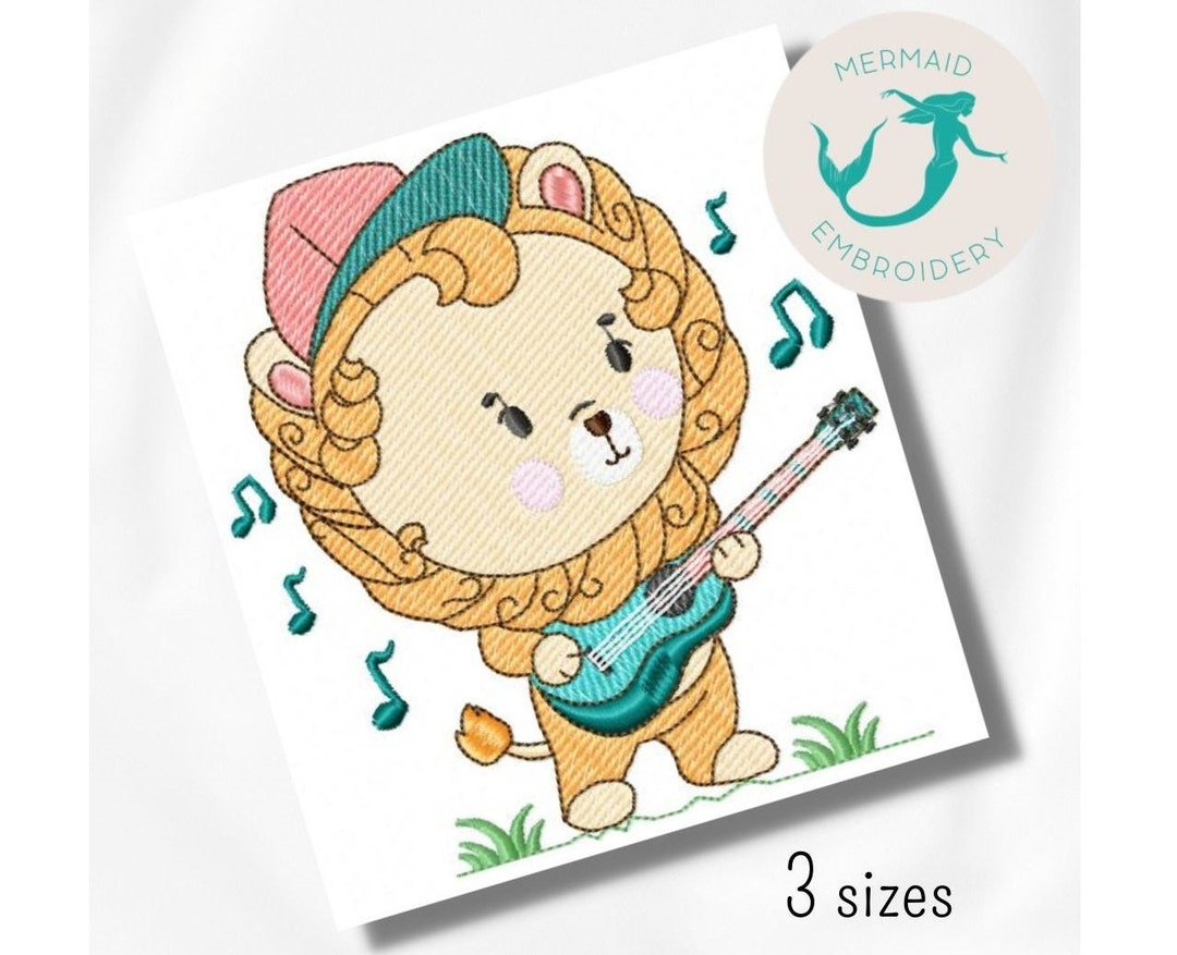 Cute Lion Embroidery Design Animals Embroidery Design Machine Baby ...