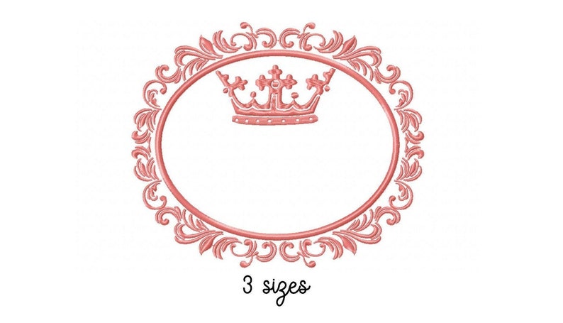 Frame Crown Embroidery Design Frames Embroidery Design - Etsy