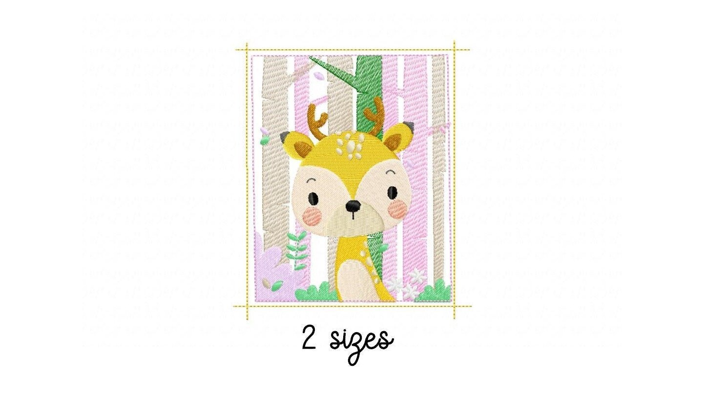 Cute Deer Embroidery Design Baby Embroidery Design Machine | Etsy