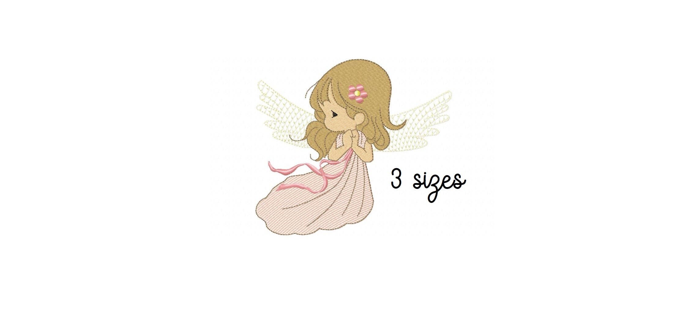 Girl Angel Embroidery Design Girly Embroidery Design Machine - Etsy