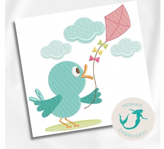 Cute Bird Embroidery Design Baby Embroidery Design Machine - Etsy