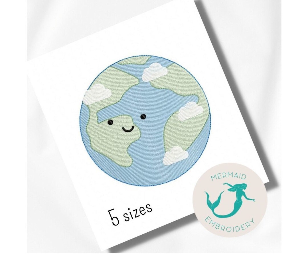 Earth Embroidery Design, Baby Embroidery Design Machine, Newborn ...