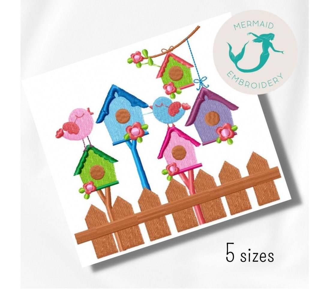 Birdhouse Embroidery Design, Kitchen Embroidery Design Machine ...