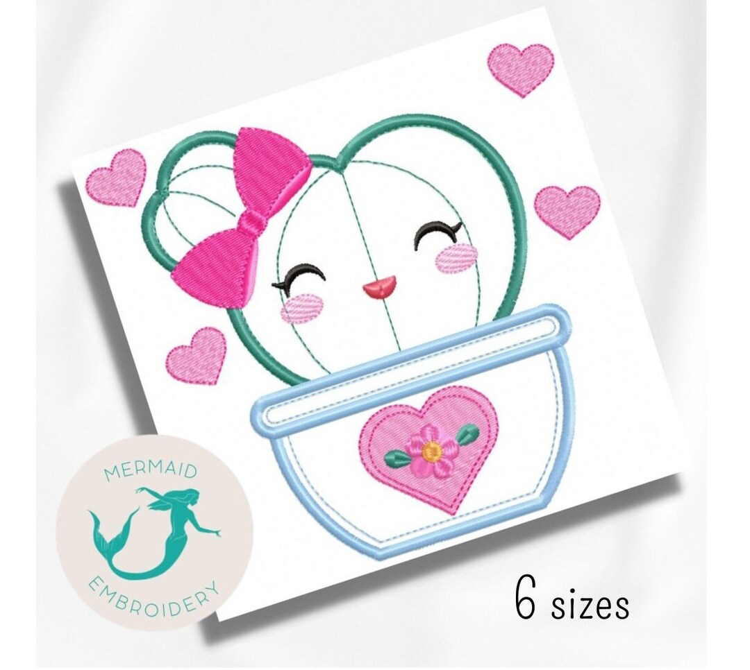 Cactus Embroidery Design Plants Embroidery Design Machine Floral ...