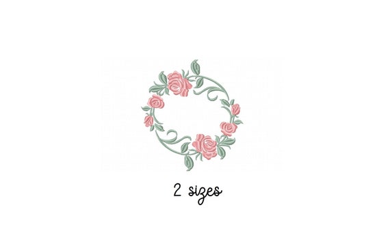 Frame Roses Embroidery Design Frame Embroidery Design Machine | Etsy