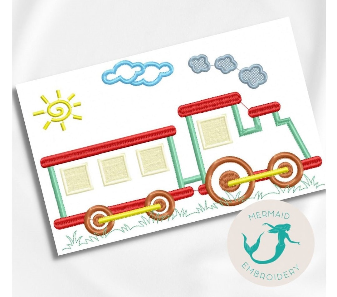 Train Embroidery Design Boy Embroidery Design Machine Train Embroidery ...