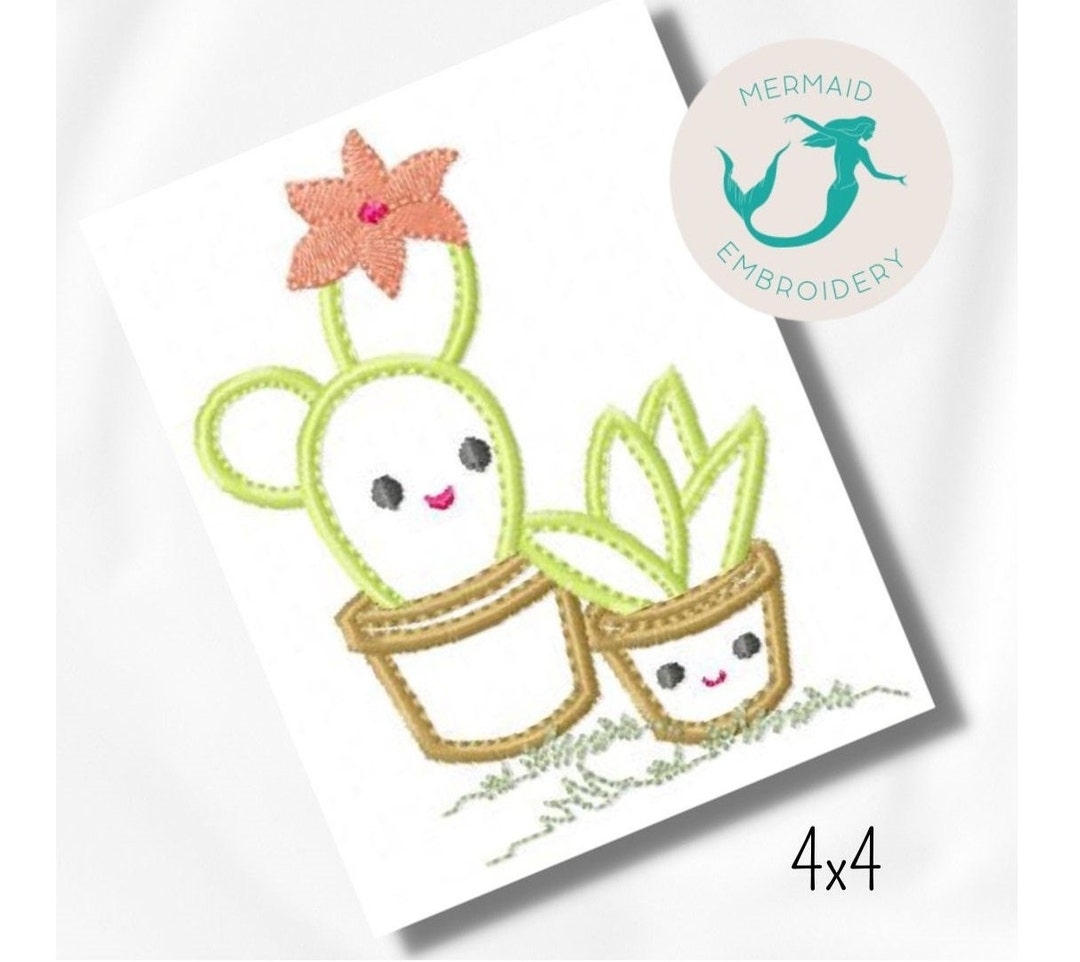 Cactus Embroidery Design Plants Embroidery Design Machine Floral ...
