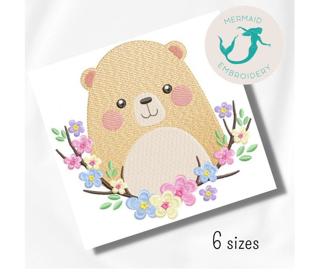 Cute Bear Embroidery Design, Baby Embroidery Design Machine, Animals ...