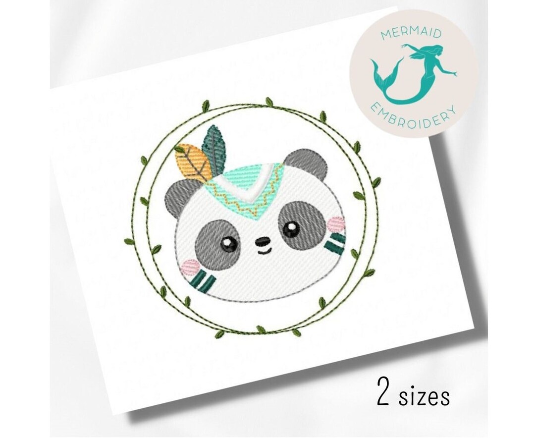Panda Face Embroidery Design Baby Embroidery Design Machine - Etsy