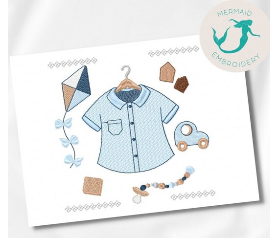 Baby Boy Clothe Embroidery Design Kids Embroidery Design - Etsy