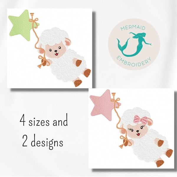 Sheep Embroidery - Etsy