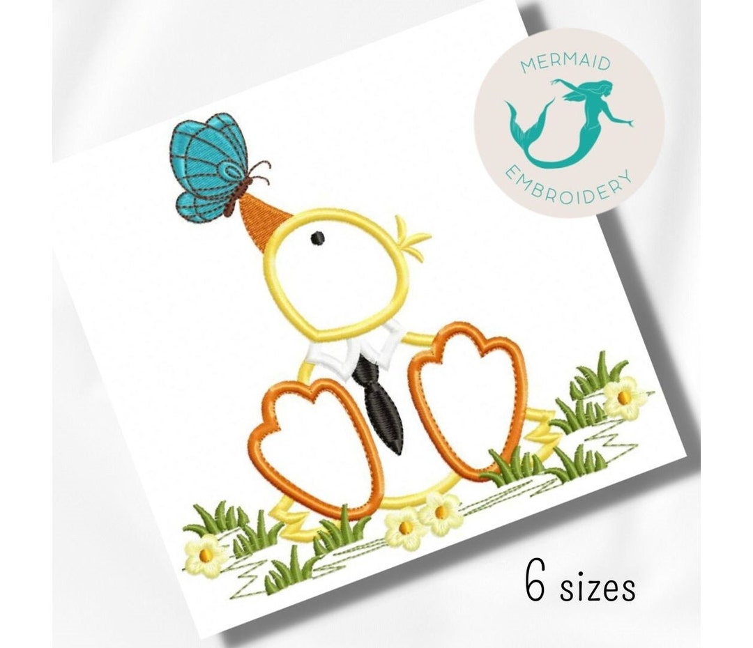 Cute Duck Embroidery Design, Baby Embroidery Design Machine, Animals ...