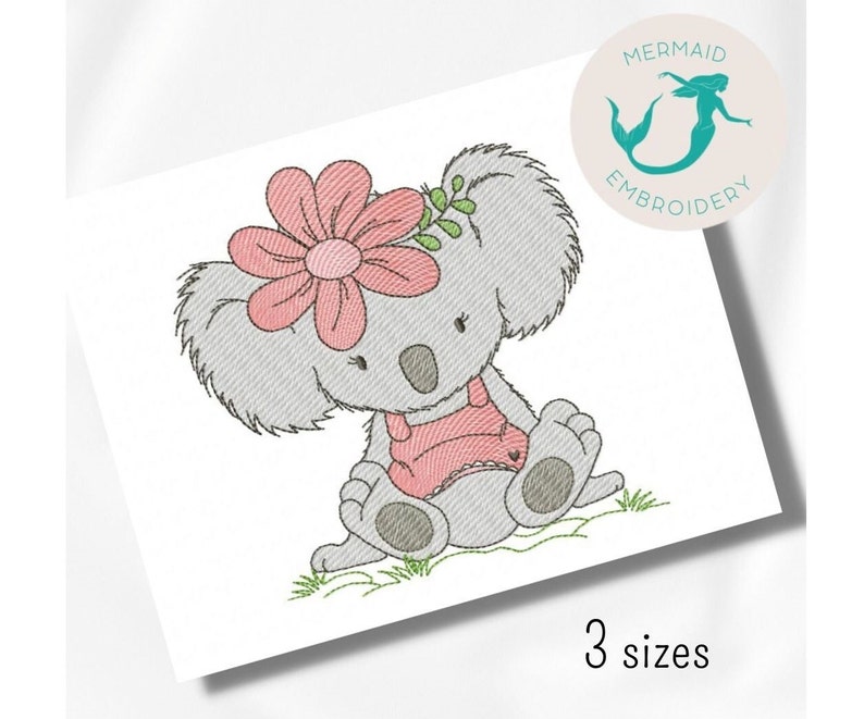Koala Cute Embroidery Designs Baby Embroidery Design Machine - Etsy