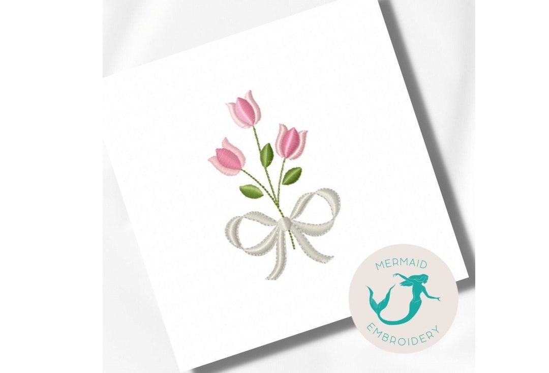 Tulip 2 Embroidery Design Frame Embroidery Design Machine Floral ...