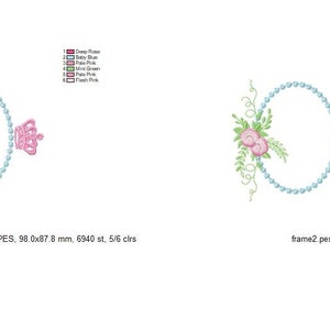Frame Crown Embroidery Design Flowers Embroidery Design Machine Floral ...