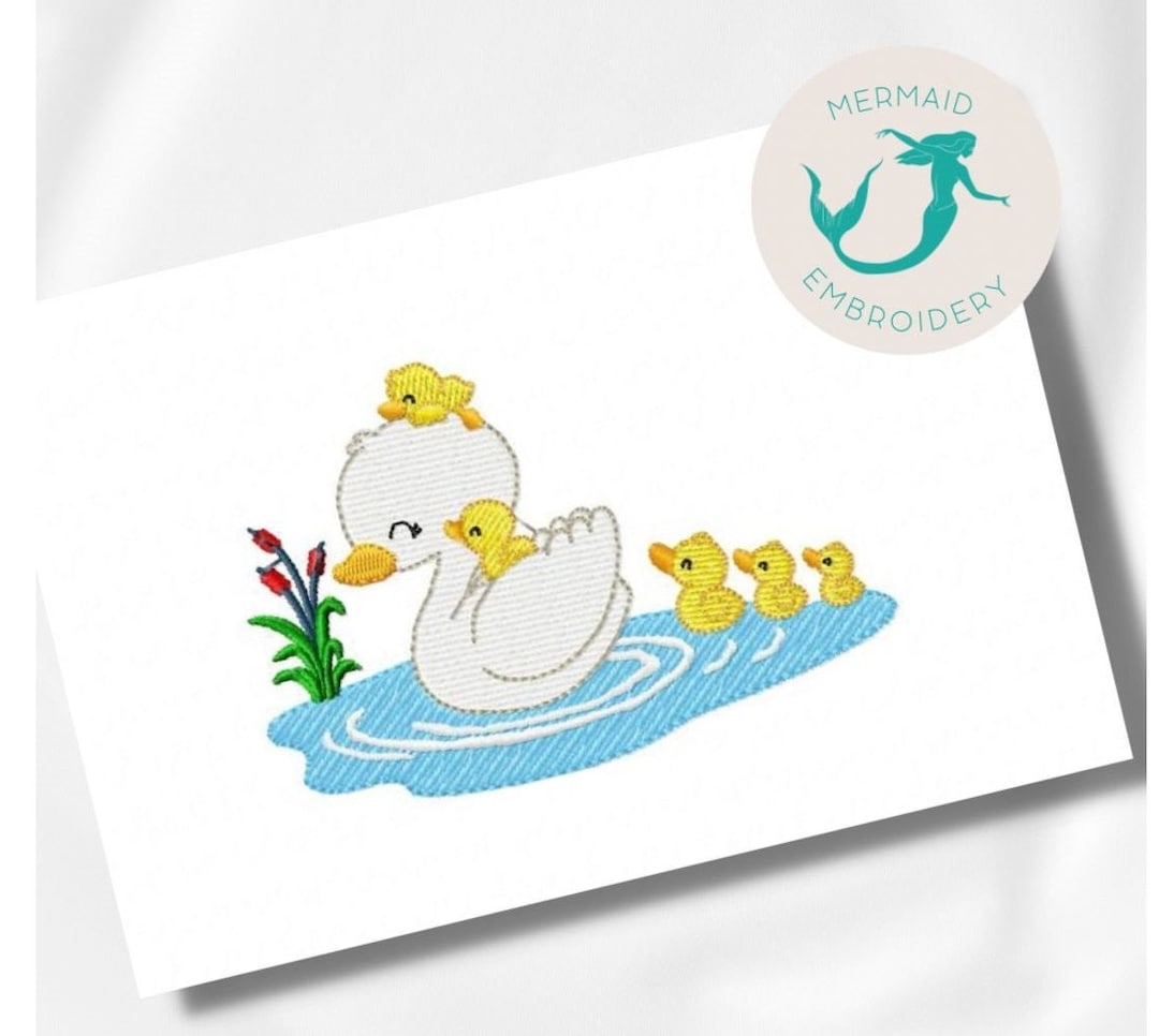 Duck Family Embroidery Design, Baby Embroidery Design Machine, Animals ...