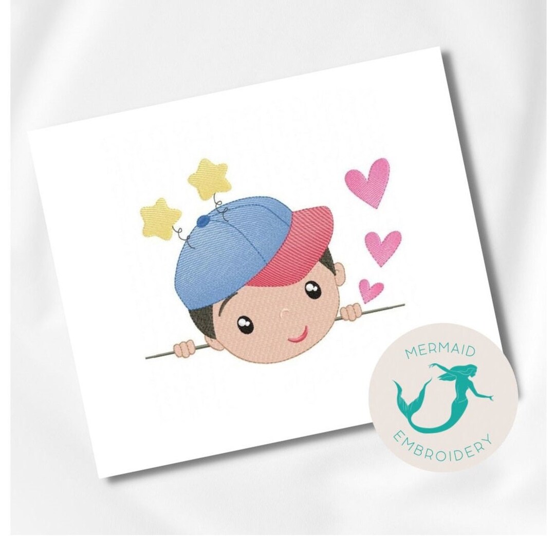Boy Face Embroidery Design, Kids Embroidery Design Machine, Baby ...