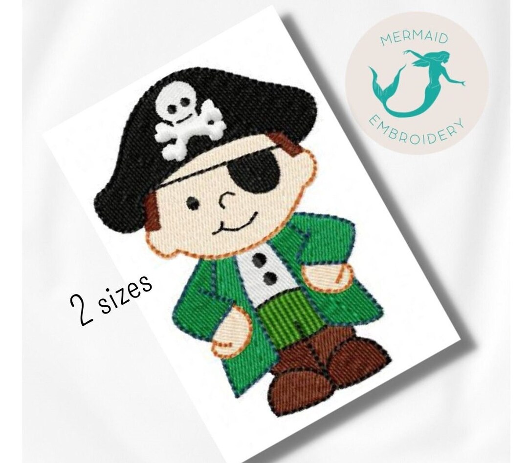 Pirate Embroidery Design, Kids Embroidery Design Machine, Baby ...