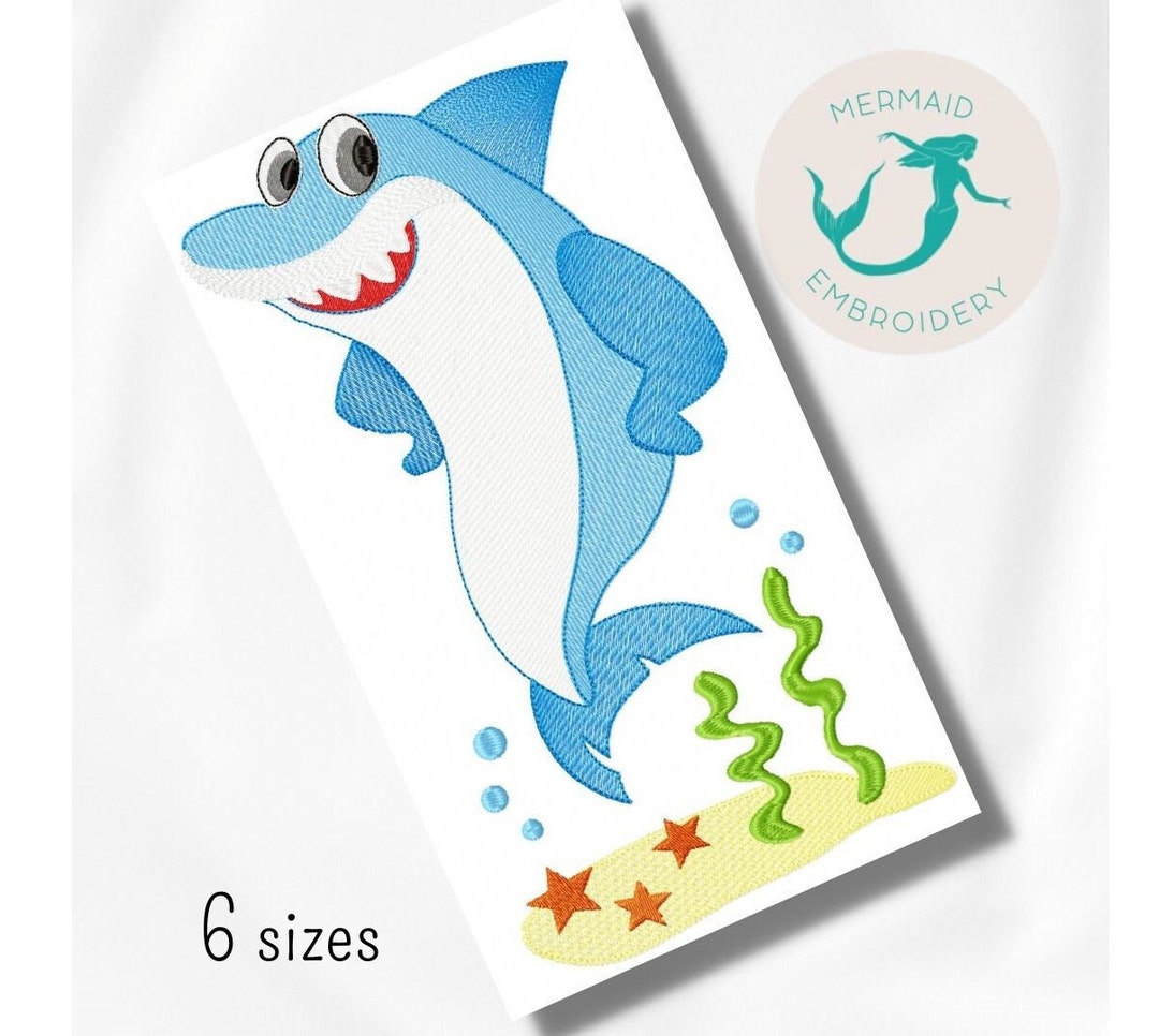 Shark Embroidery Design, Animals Embroidery Design Machine, Sailor ...