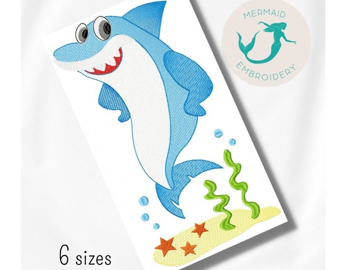 Shark Embroidery Design Animals Embroidery Design Machine - Etsy
