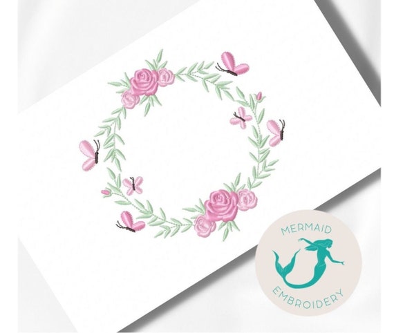 Butterfly Frame Embroidery Design Frame Embroidery Design - Etsy