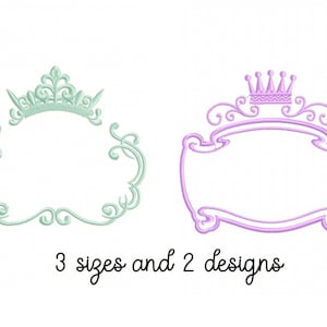 2 Frame Crown Embroidery Design Frames Embroidery Design Machine Crown ...