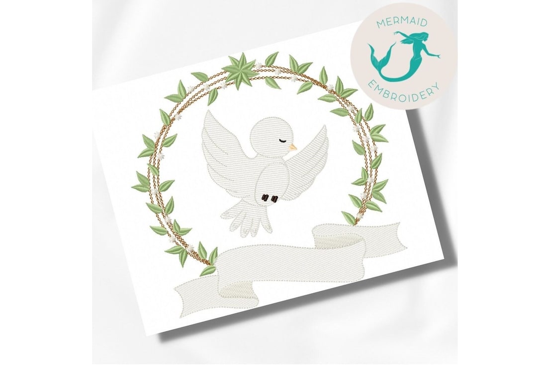 Dove Embroidery Design Birds Embroidery Design Machine Dove Embroidery ...