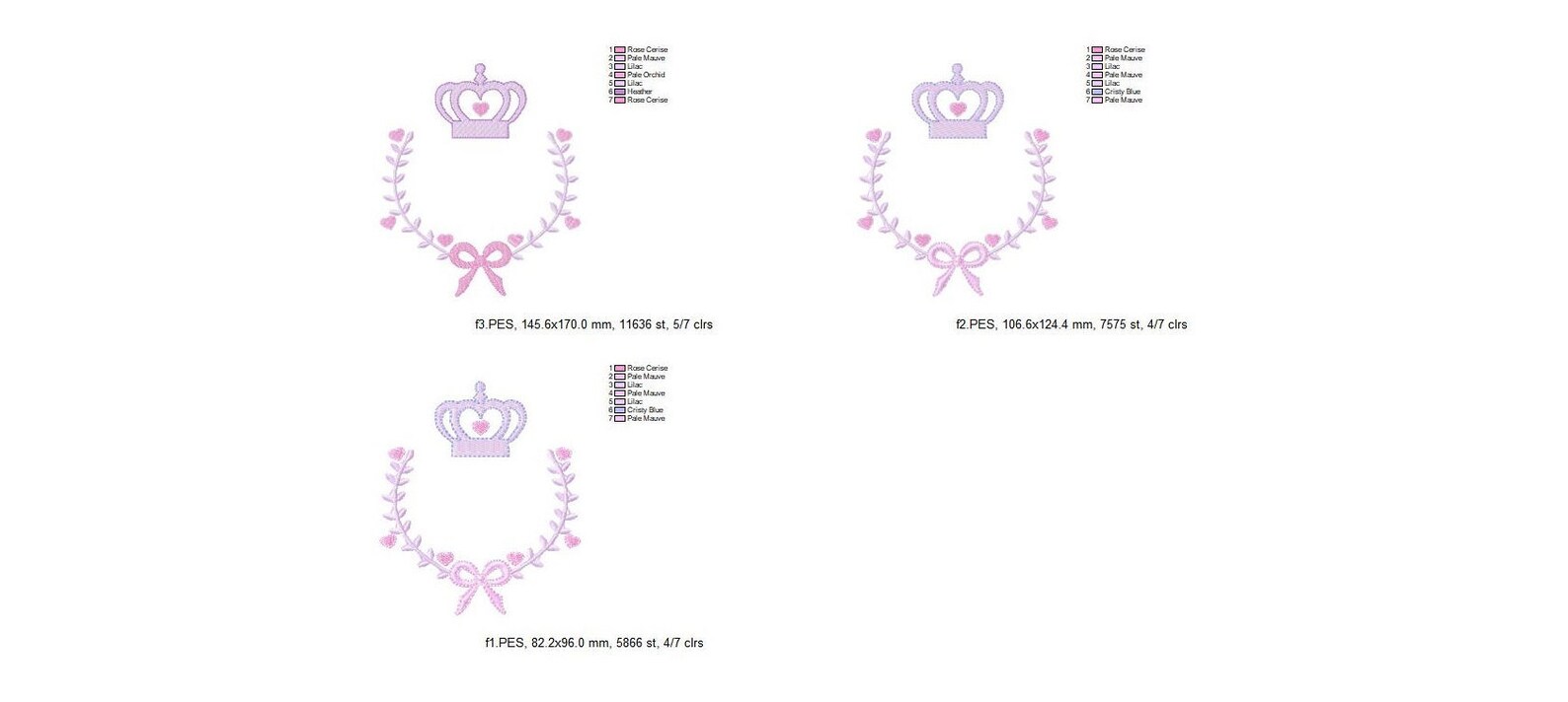 Frame Crown Heart Embroidery Design, Frames Embroidery Design Machine ...