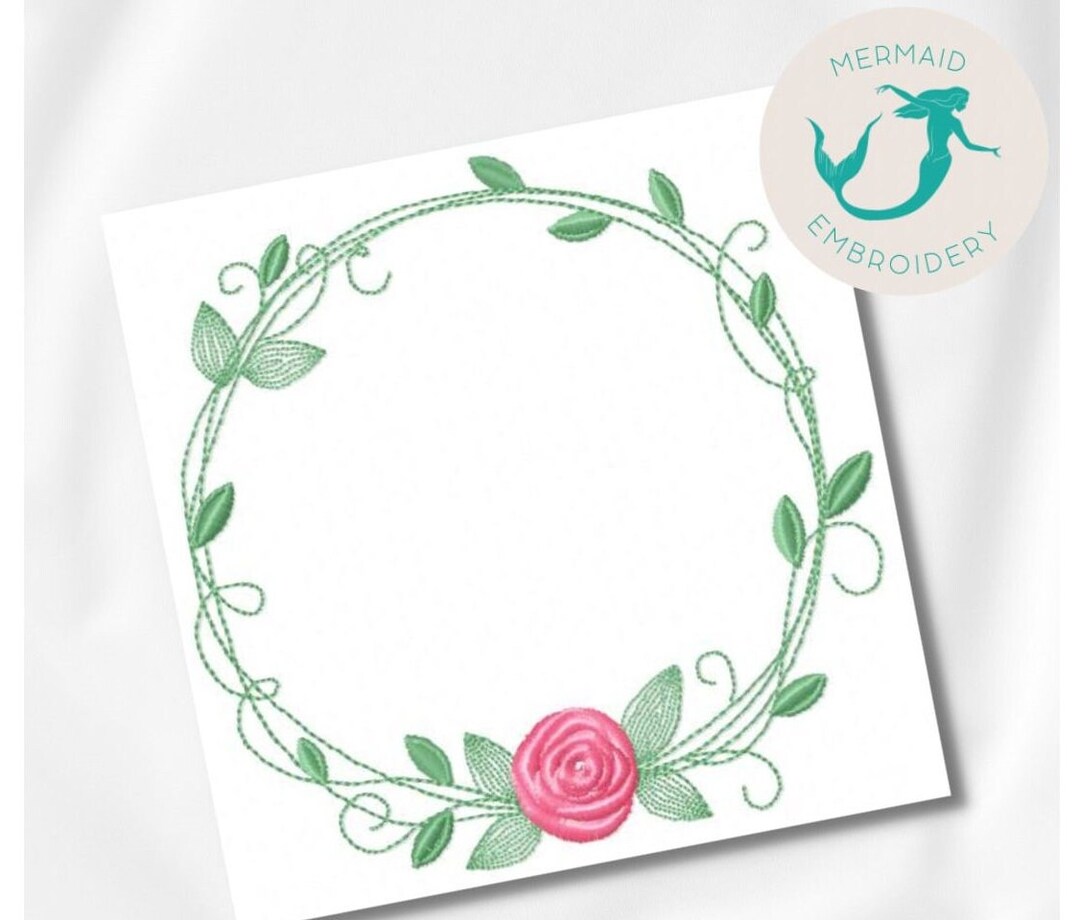 Frame Flower Embroidery Design Frame Embroidery Design Machine Floral ...