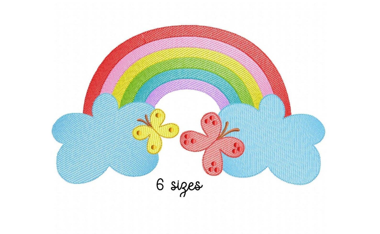 Rainbow Embroidery Design Baby Embroidery Design Machine - Etsy