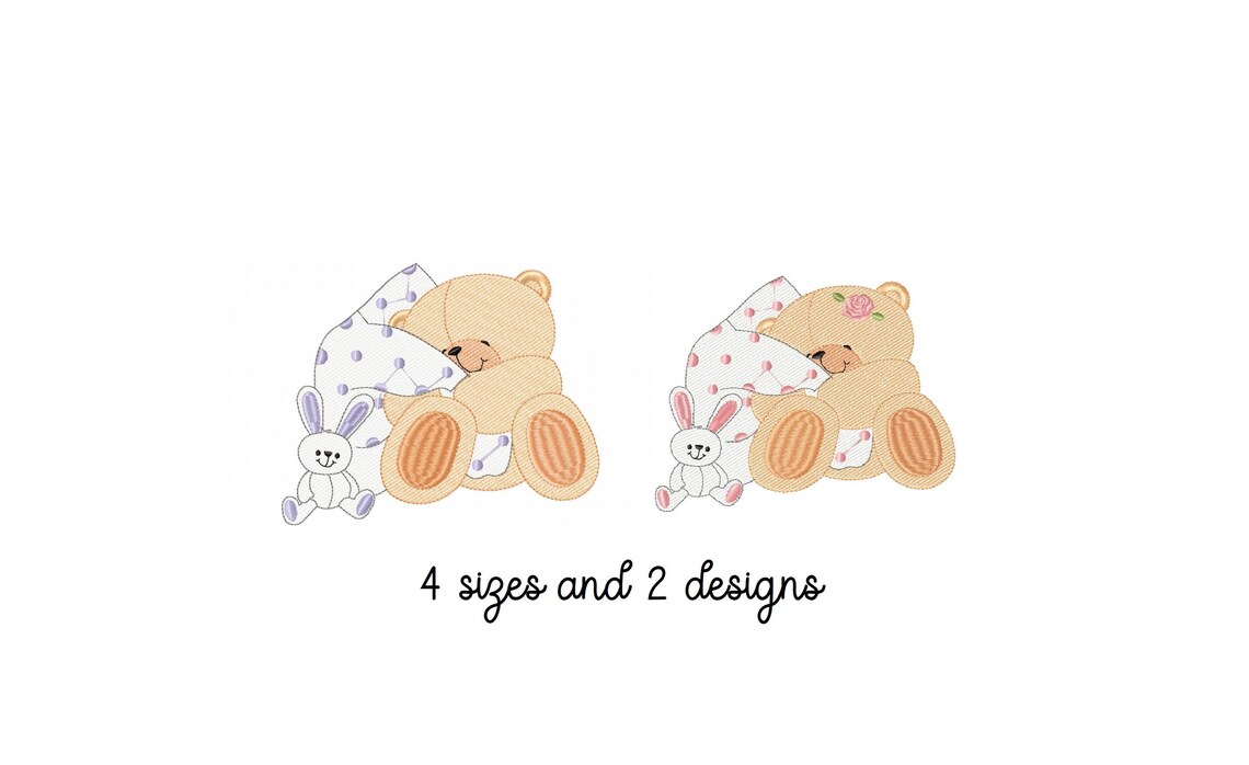 Bear Sleep Embroidery Design Baby Embroidery Design Machine Bear ...
