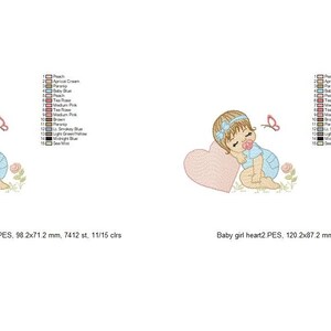 Baby Girl Heart Embroidery Design, Newborn Embroidery Design Machine ...