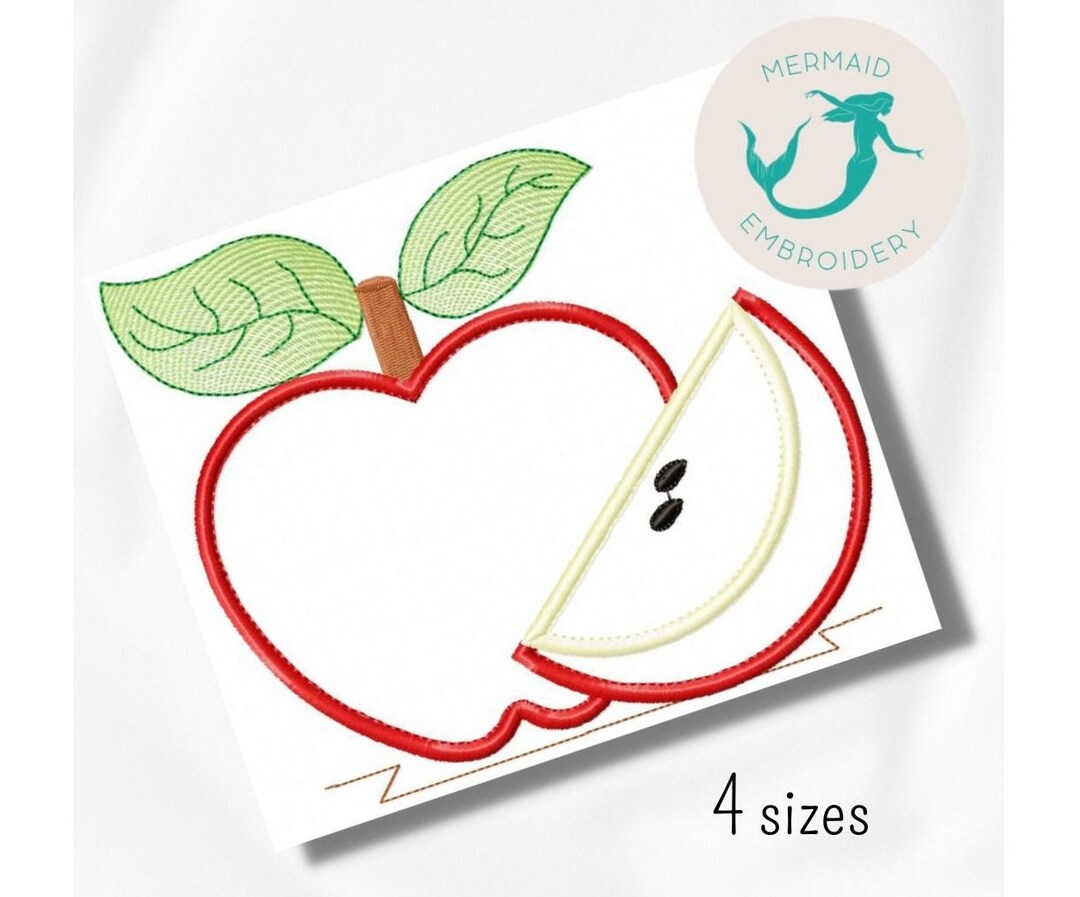 Apple Embroidery Design, Kitchen Embroidery Design Machine, Fruits ...