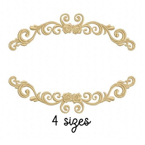 Arabesque Embroidery Design Frames Embroidery Design Machine - Etsy