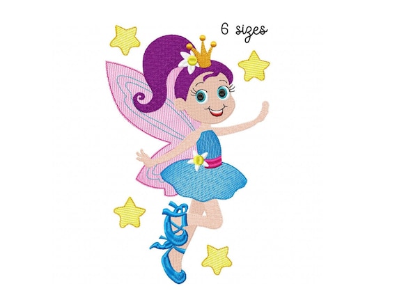Cute Fairy Embroidery Designs Girly Embroidery Design | Etsy