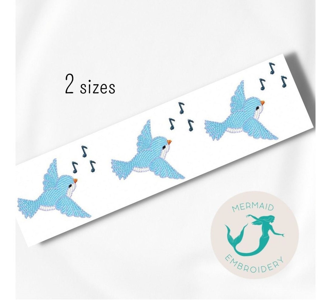 Bird Music Embroidery Design, Newborn Embroidery Design Machine ...