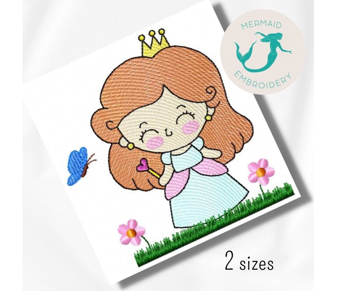 Princess Embroidery, Designs Girl Embroidery Design Machine Children ...