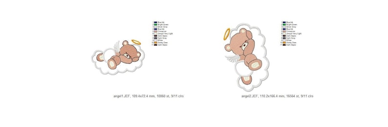 Angel Bear Embroidery Design Baby Embroidery Design Machine - Etsy