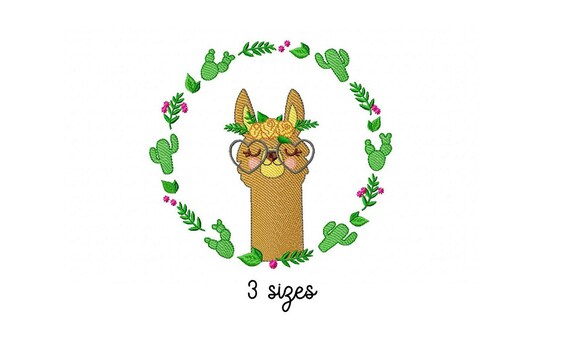 Llama Frame Embroidery Design Baby Embroidery Design Machine | Etsy