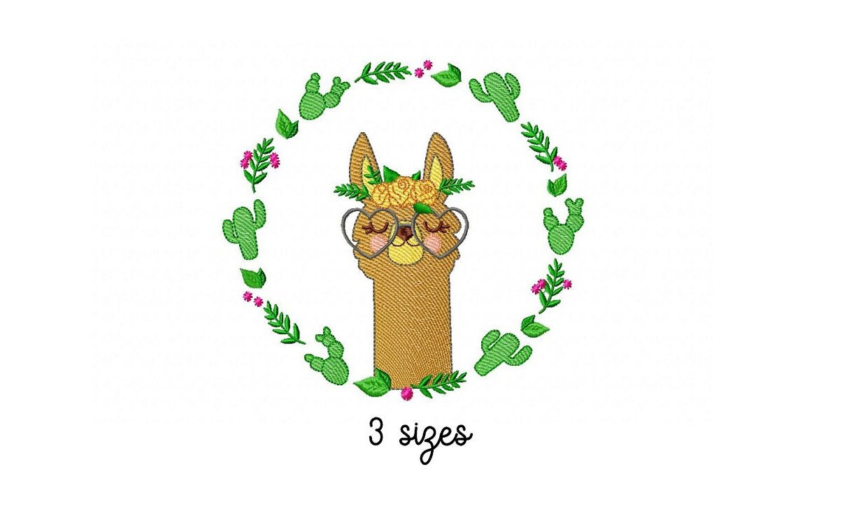 Llama Frame Embroidery Design Baby Embroidery Design Machine | Etsy