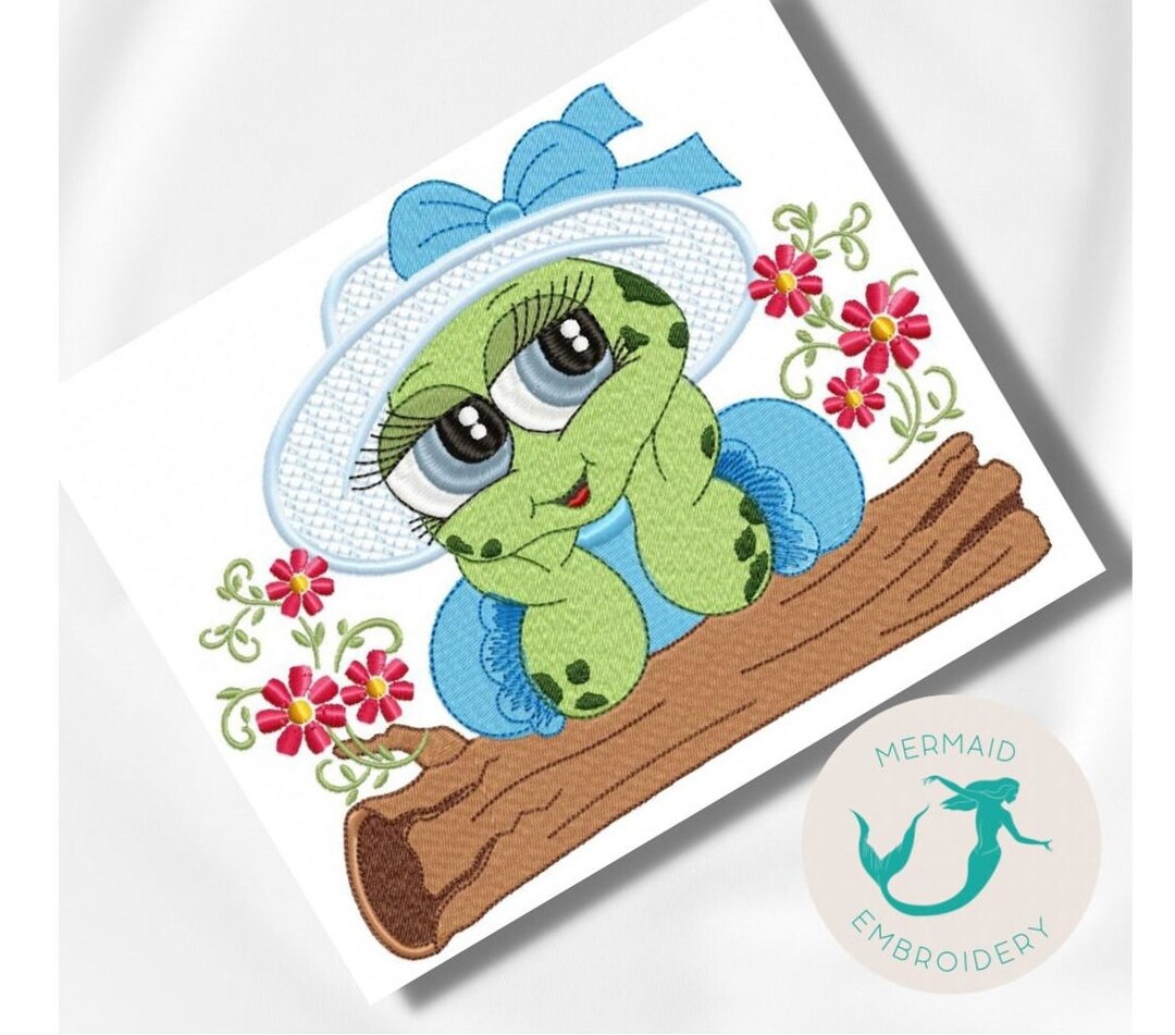 Lady Frog Embroidery Design Frog Embroidery Design Machine Animals ...