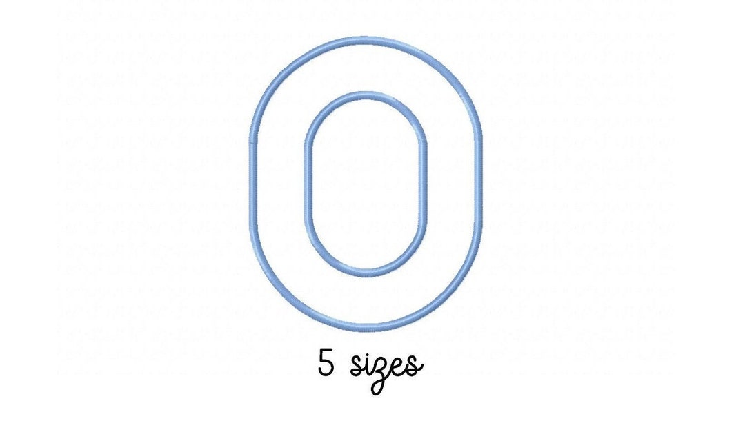 Number Zero Embroidery Design, Number Embroidery Design Machine, Digit ...