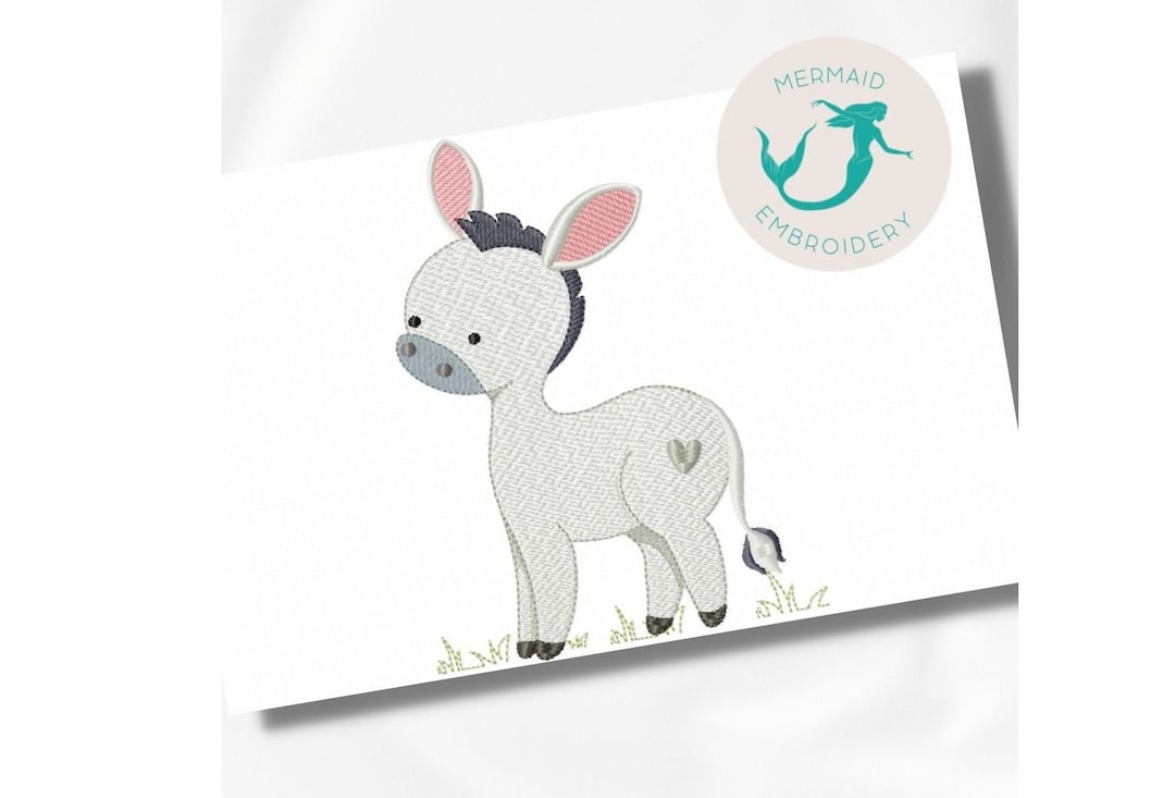 Little Donkey Embroidery Design, Baby Embroidery Design Machine ...