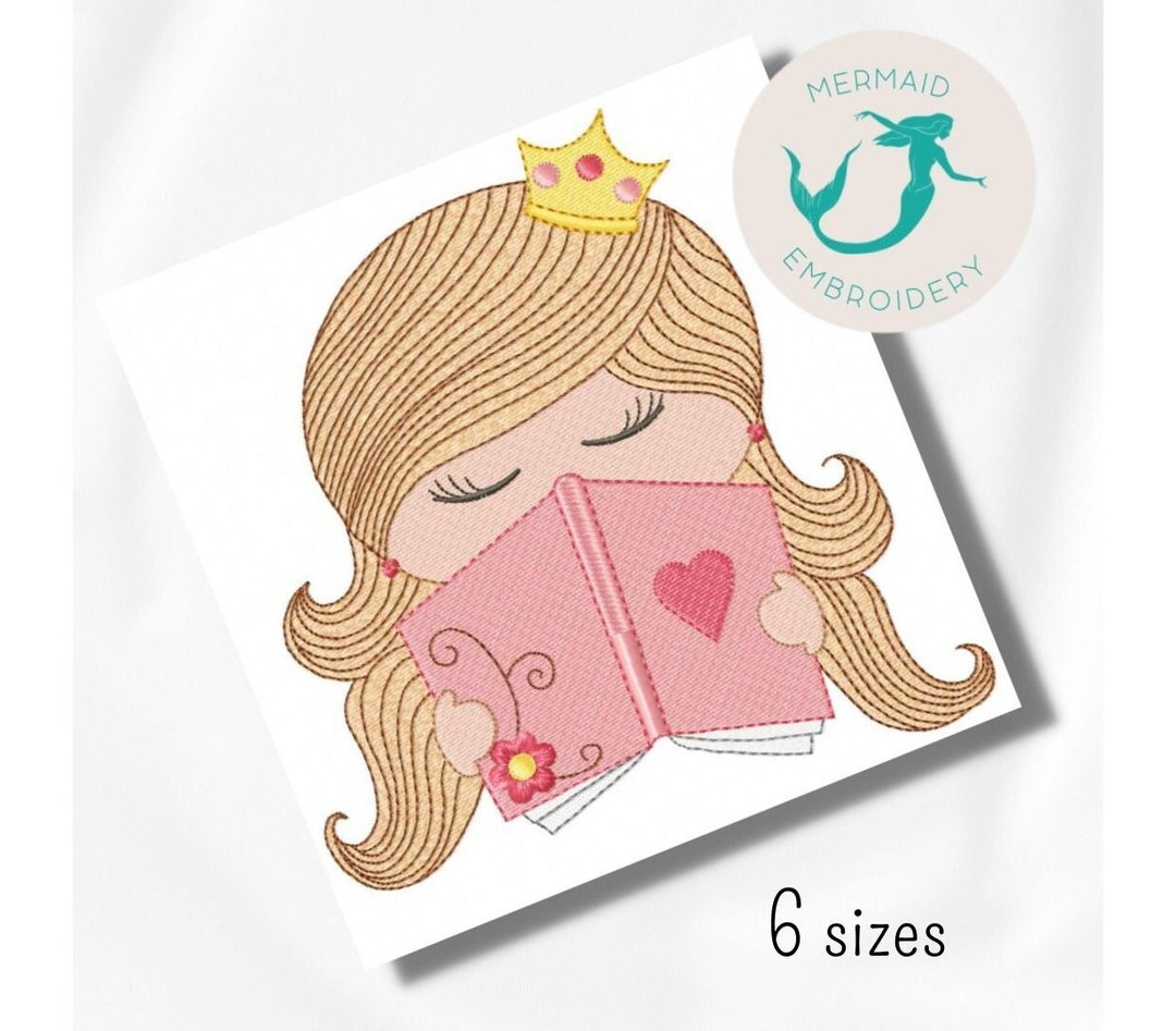 Girl Book Embroidery Design, Kids Embroidery Design Machine, Dolls ...