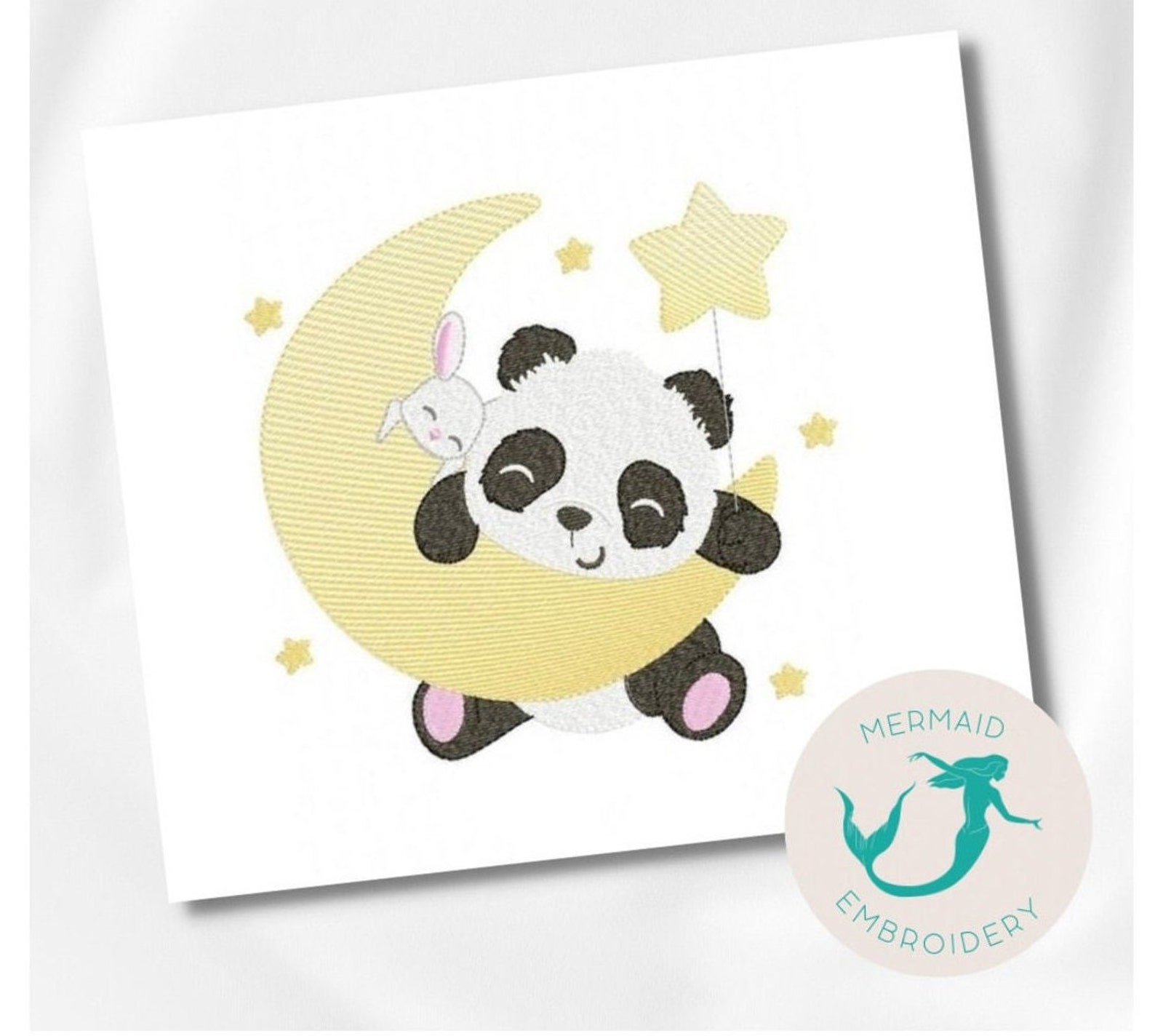 Panda and Bunny Embroidery Design Baby Embroidery Design - Etsy
